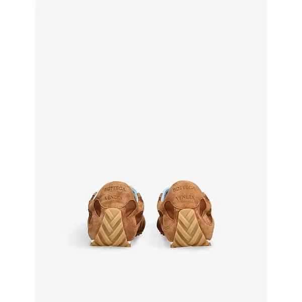 Bottega Veneta Orbit Flash Suede And Shell Trainers - Tan