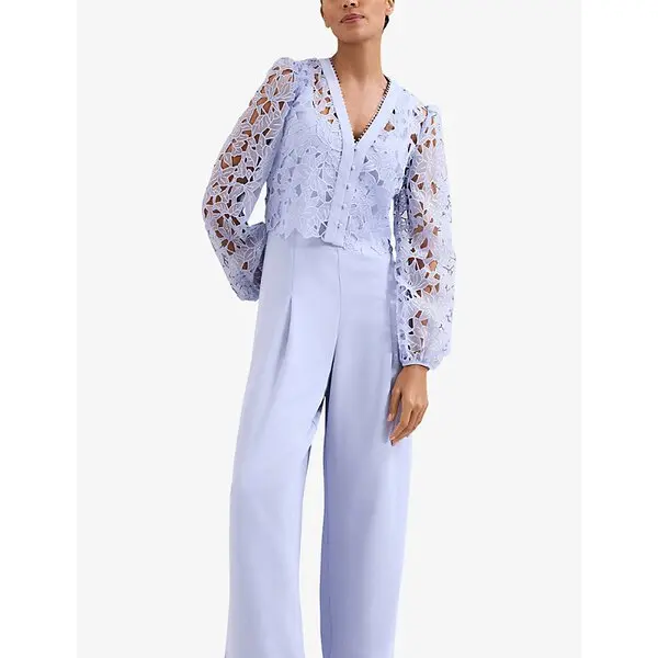 PHASE EIGHT Lace-embroidered Woven Jumpsuit