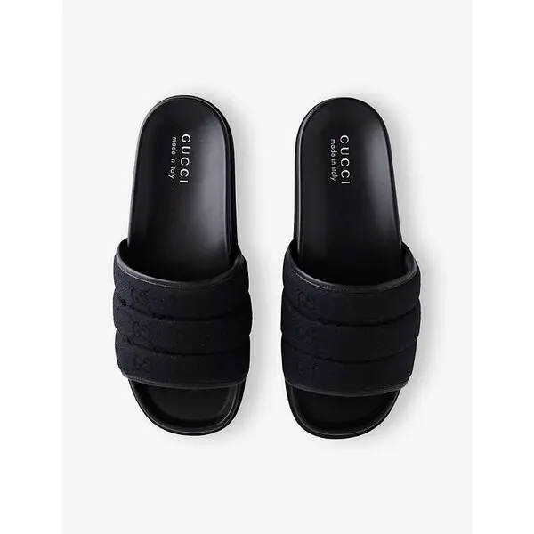 Gucci Monogram Canvas Slides
