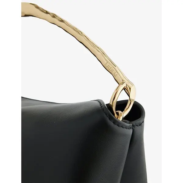 Erdem Bloom Medium Leather Top Handle Bag - Black