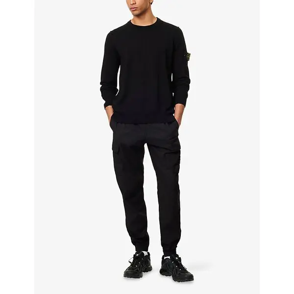 Stone Island Cotton-knit Crewneck Jumper With Badge