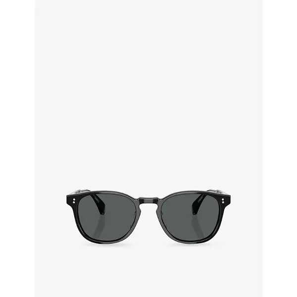 Oliver Spencer Round-frame Acetate Sunglasses - Black