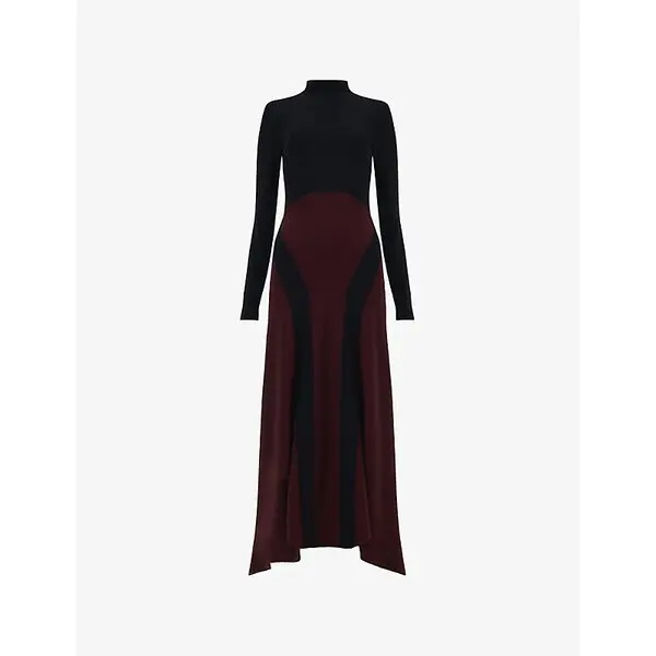 LEEM Patterned Knitted Maxi Dress