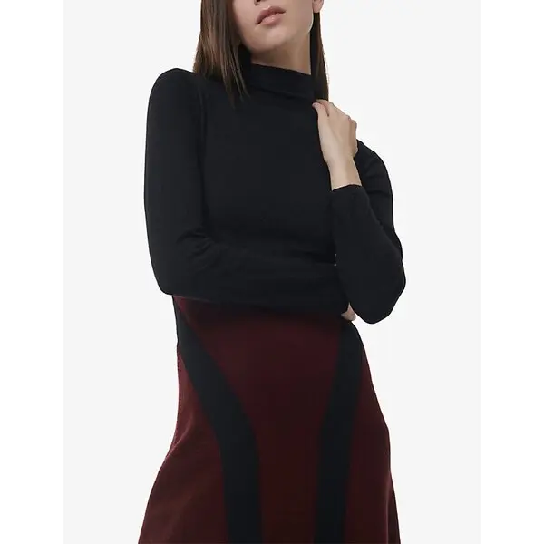 LEEM Patterned Knitted Maxi Dress