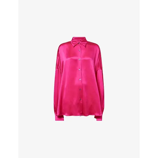 Dries Van Noten Oversized Casia Silk Shirt