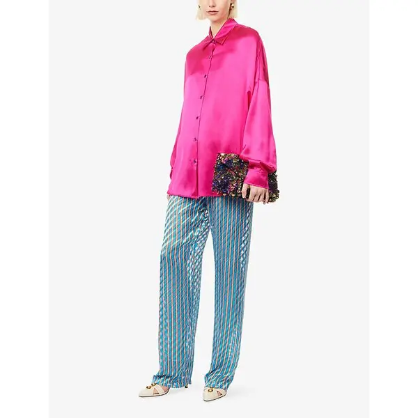 Dries Van Noten Oversized Casia Silk Shirt