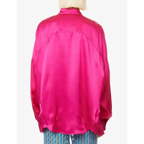 Dries Van Noten Oversized Casia Silk Shirt