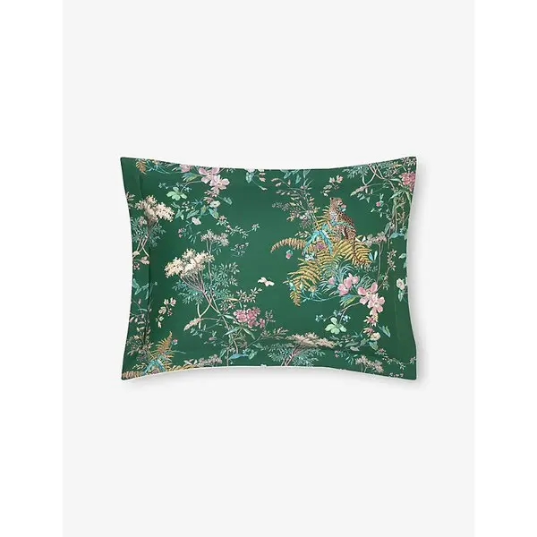 YVES DELORME Contes Floral-print Cotton-sateen Oxford Pillowcase 50cm X 75cm - Multicoloured