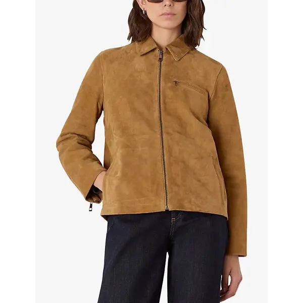 Whistles Regular-fit Suede Jacket