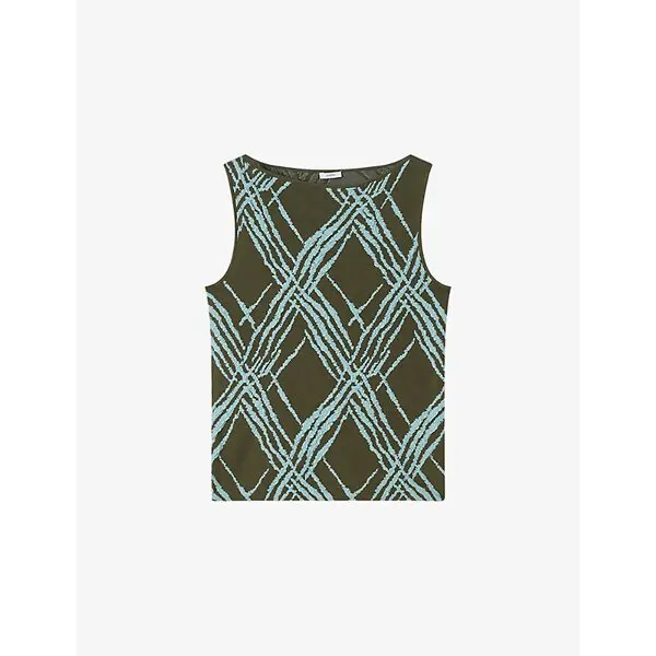 JOSEPH Aouda Knitted Cotton-blend Top