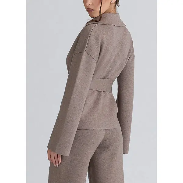 House Of Cb Fallon Wrap-front Knitted Jacket