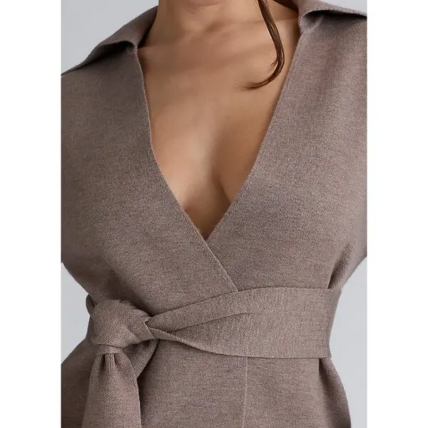 House Of Cb Fallon Wrap-front Knitted Jacket