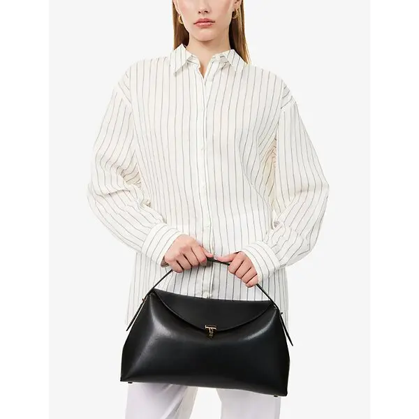 TOTEME T-lock Leather Top Handle Bag