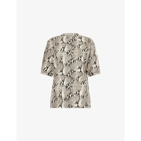 ANINE BING Reptile Print T-shirt