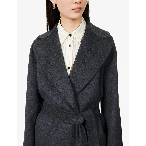 Max Mara Poldo Belted Virgin-wool Coat