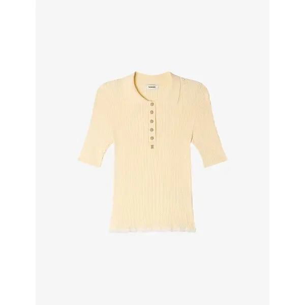 Sandro Collared Short-sleeve Knitted Polo