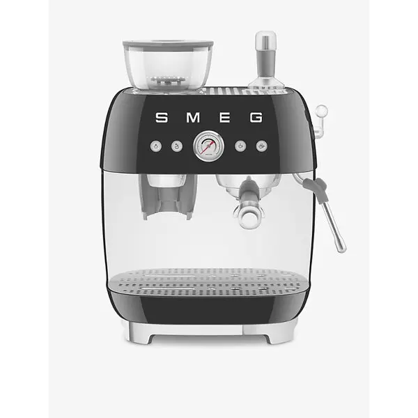 SMEG Egf03whuk Espresso Coffee Machine And Grinder - Black