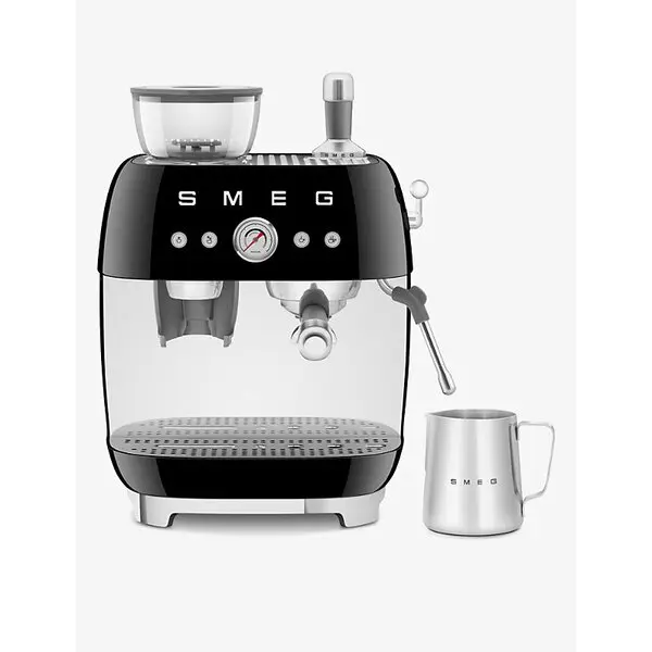 SMEG Egf03whuk Espresso Coffee Machine And Grinder - Black