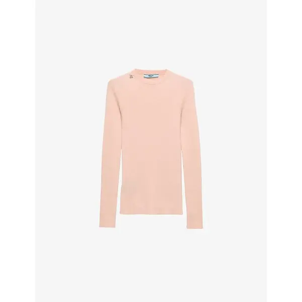 Prada Slim-fit Virgin Wool Jumper - Pink