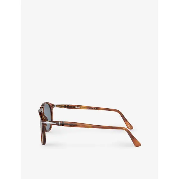 Persol Acetate Round Frame Sunglasses - Brown