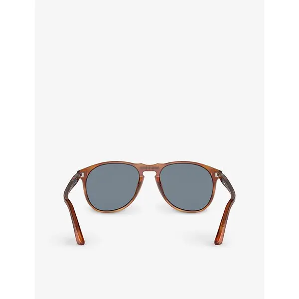 Persol Acetate Round Frame Sunglasses - Brown