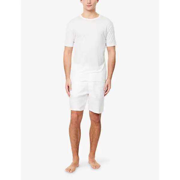 Sunspel Regular-fit Crewneck Stretch-jersey T-shirt - White