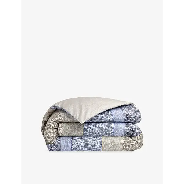 BOSS Alvorada Striped Cotton Duvet Cover - Multicoloured