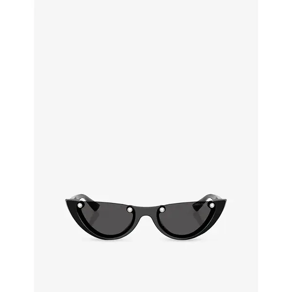 JIMMY CHOO Cat-eye Acetate Sunglasses - Black