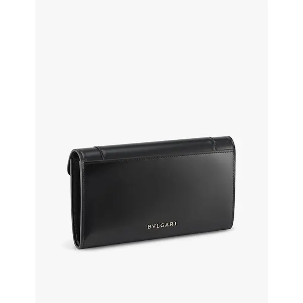 BVLGARI Serpenti Forever Large Leather Wallet - Black