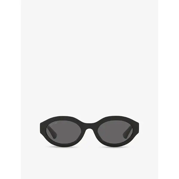Gucci Gg1579s Oval Sunglasses - Black