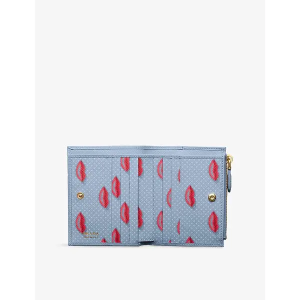 Prada Brand-plaque Small Leather Wallet