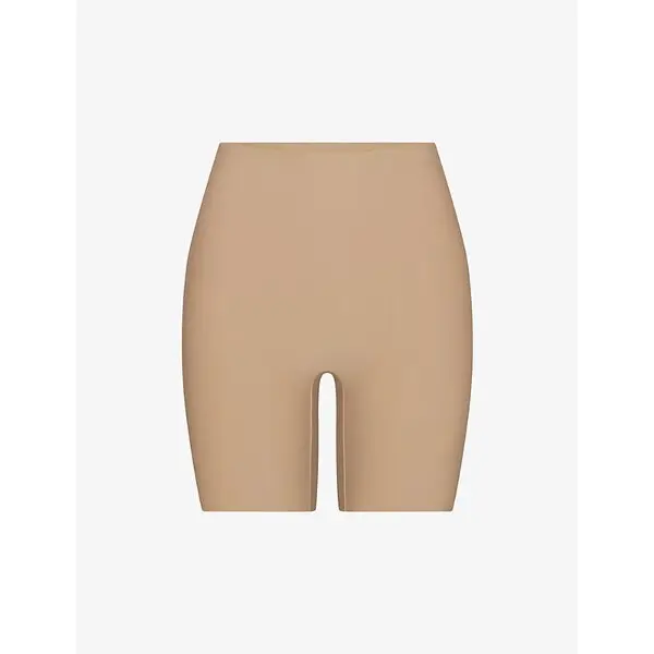 SKIMS Butt-enhancing High-rise Stretch-woven Shorts - Clay