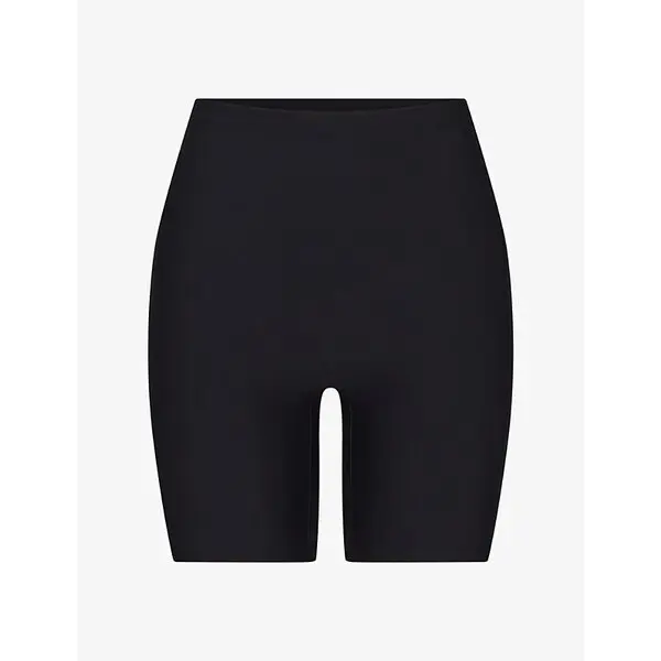 SKIMS Butt-enhancing High-rise Stretch-woven Shorts - Onyx