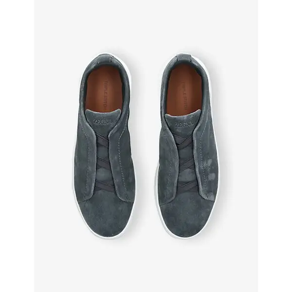 Zegna Triple Stitch Suede Low-top Trainers