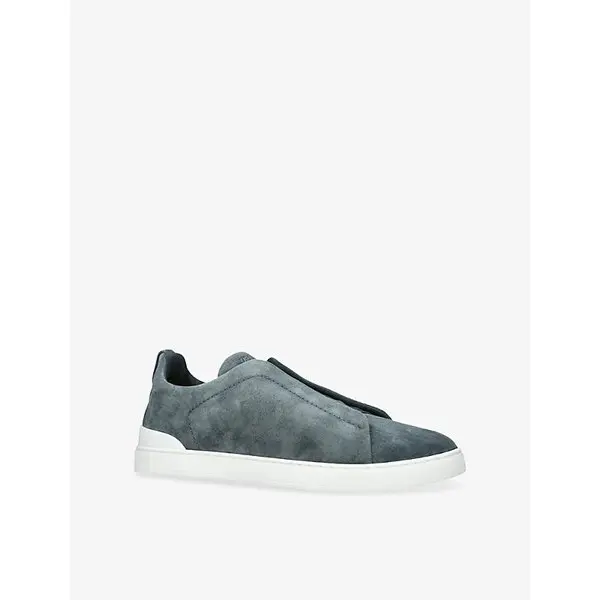 Zegna Triple Stitch Suede Low-top Trainers