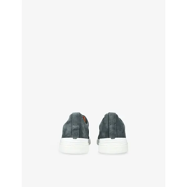 Zegna Triple Stitch Suede Low-top Trainers