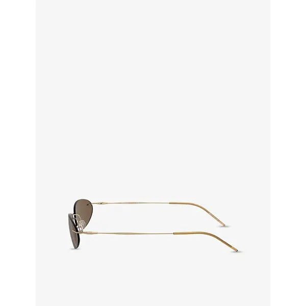 Giorgio Armani Oval-frame Metal Sunglasses