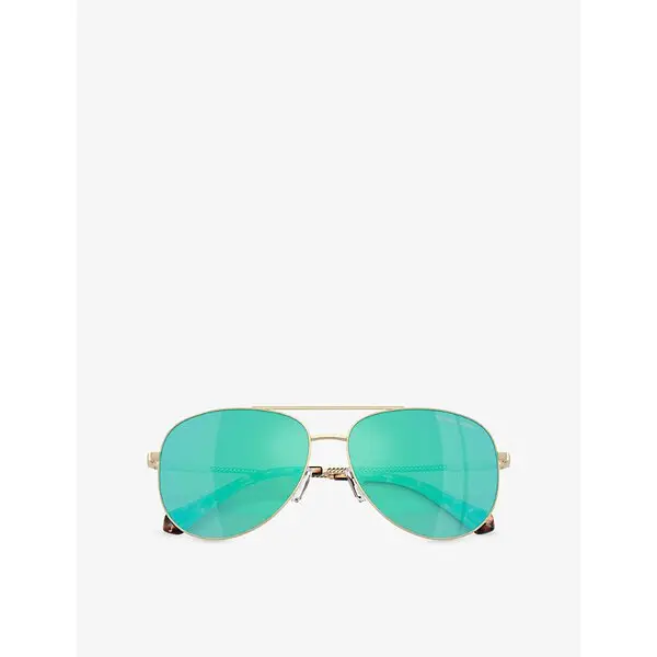 Michael Kors Aviator-frame Metal Sunglasses