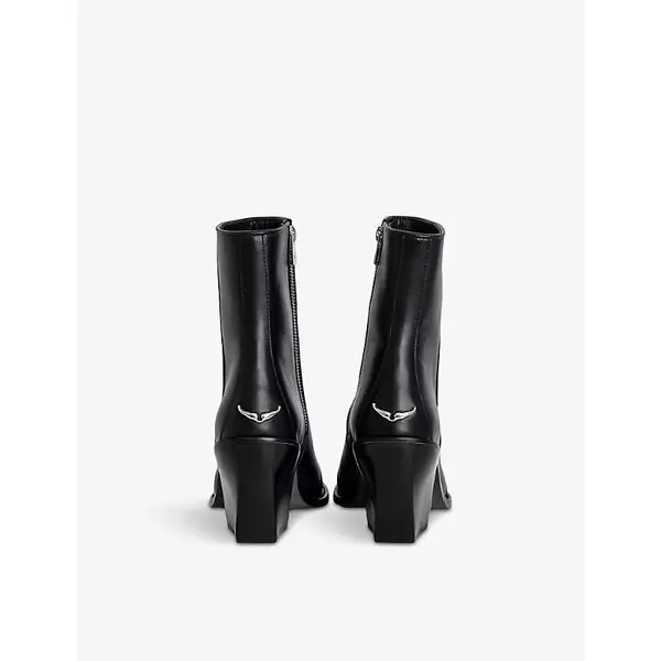 Zadig&Voltaire Cara Leather Ankle Boots