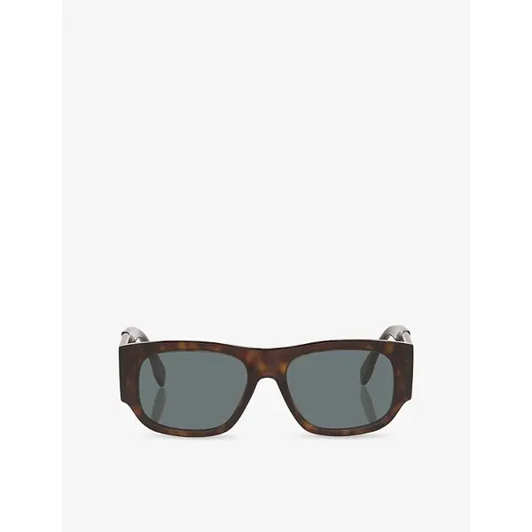 Fendi Diagonal Rectangular-frame Sunglasses - Brown