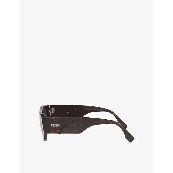 Fendi Diagonal Rectangular-frame Sunglasses