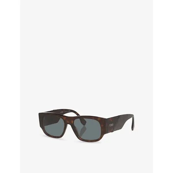 Fendi Diagonal Rectangular-frame Sunglasses
