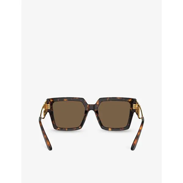 Dolce & Gabbana Square Frame Acetate Sunglasses - Brown