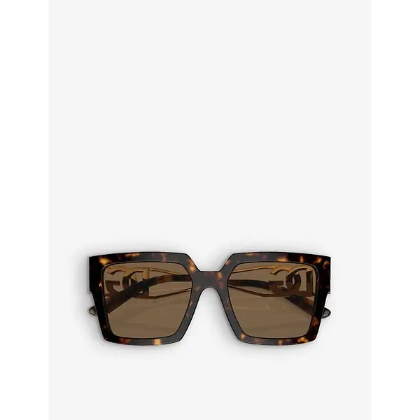 Dolce & Gabbana Square Frame Acetate Sunglasses - Brown