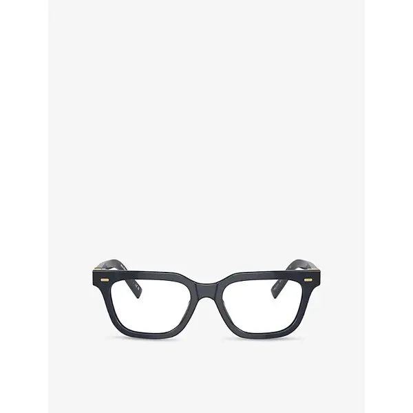 Miu Miu Rectangular-frame Acetate Optical Glasses - Blue