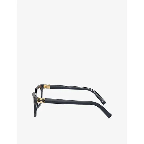 Miu Miu Rectangular-frame Acetate Optical Glasses - Blue