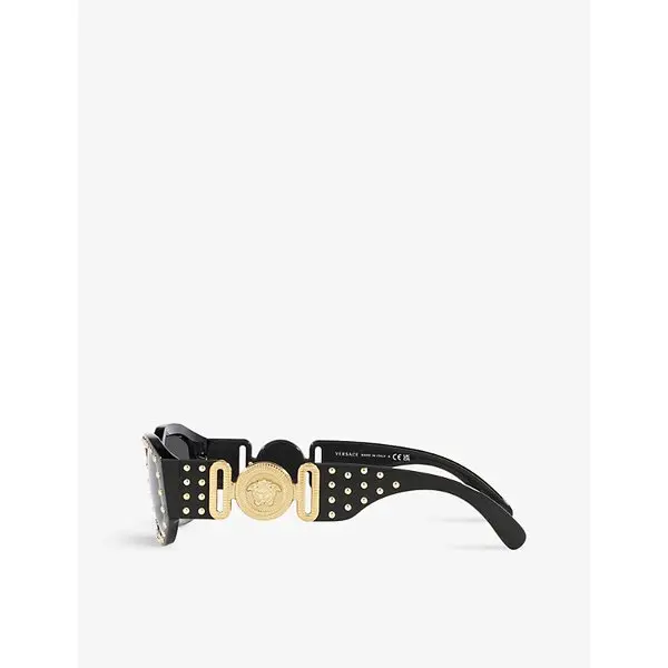 Versace Ve4361 Rectangle-frame Sunglasses - Black
