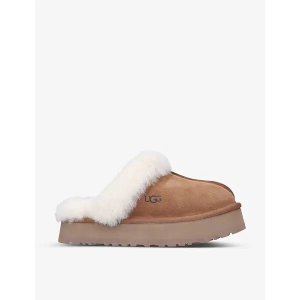 UGG Disquette Shearling-lined Suede Slippers