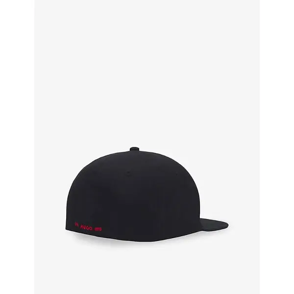 Hugo Embroidered-logo Cotton Cap - Black