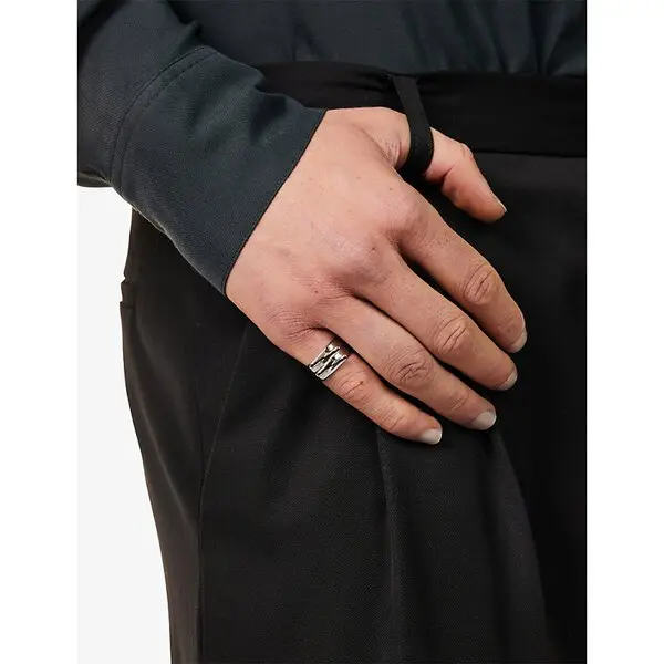 VITALY Crosshatch Stainless Steel Ring